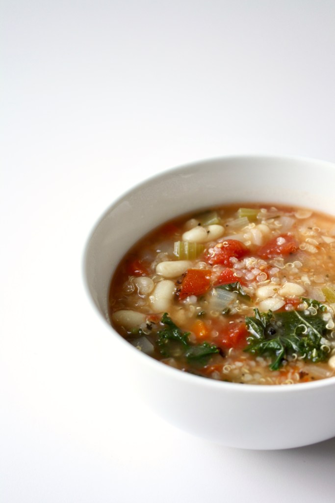 Soupe au quinoa et haricots blancs